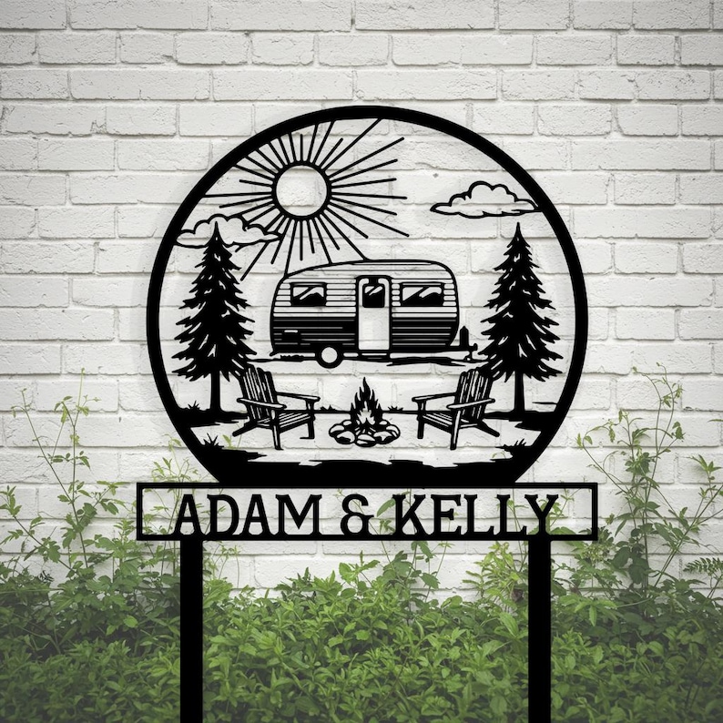 Custom Camper Yard Sign, Custom RV Camping Decor, Personalized Camping ...