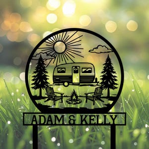 Custom Camper Yard Sign, Custom RV Camping Decor, Personalized Camping ...
