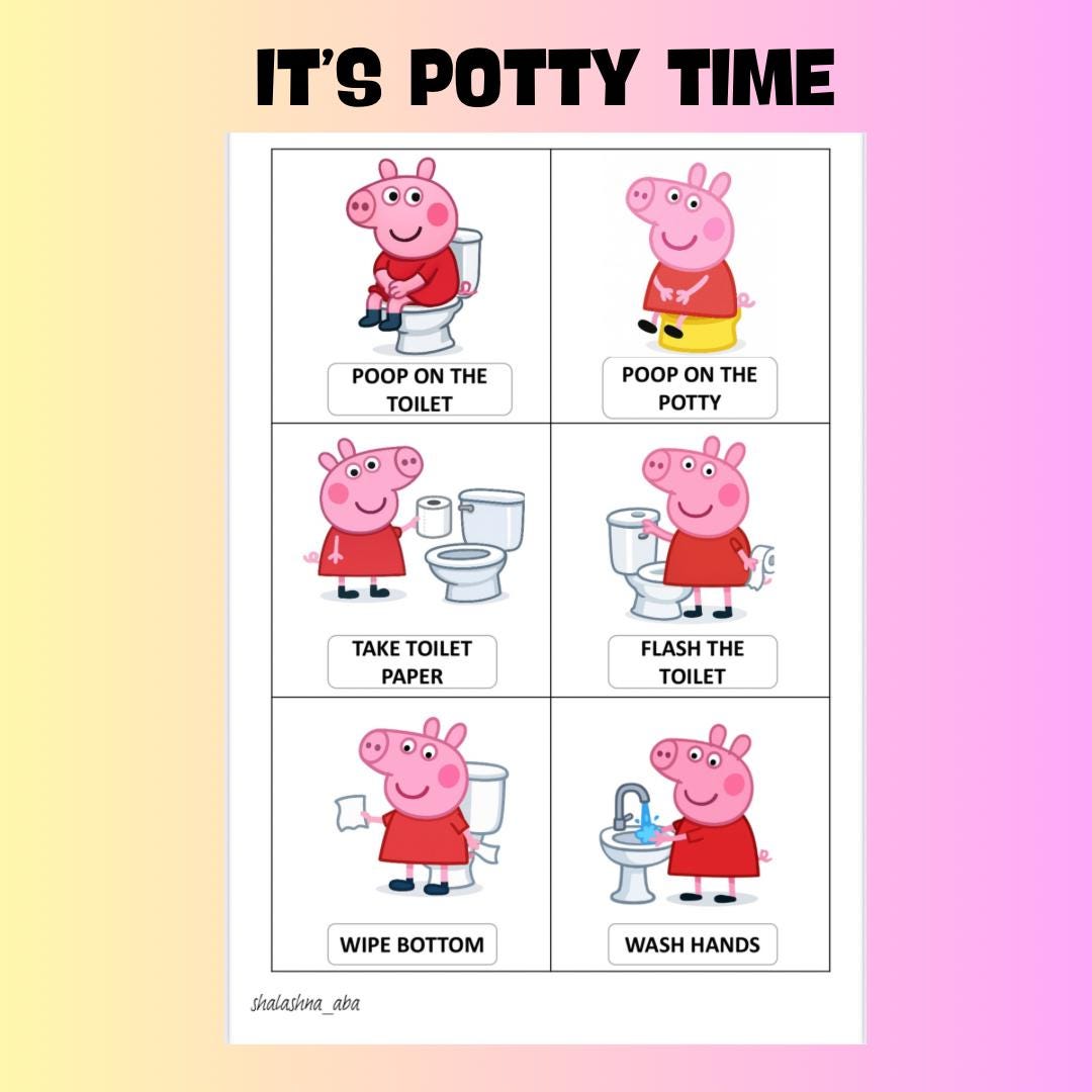 Its Potty Time - Visual Routine Cards for Toilet Training - Peppa Pig ...