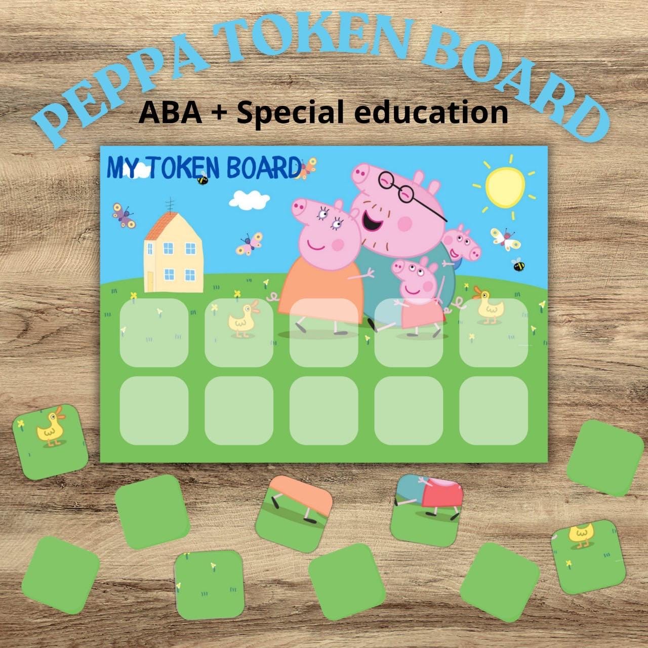 Children's Game Tokens Personalized Peppa Pig Reward Chart - Reusable ...