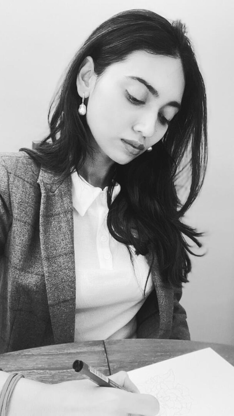 Custom Birth Moon Phase Art: Stippled Celestial Gift - Etsy