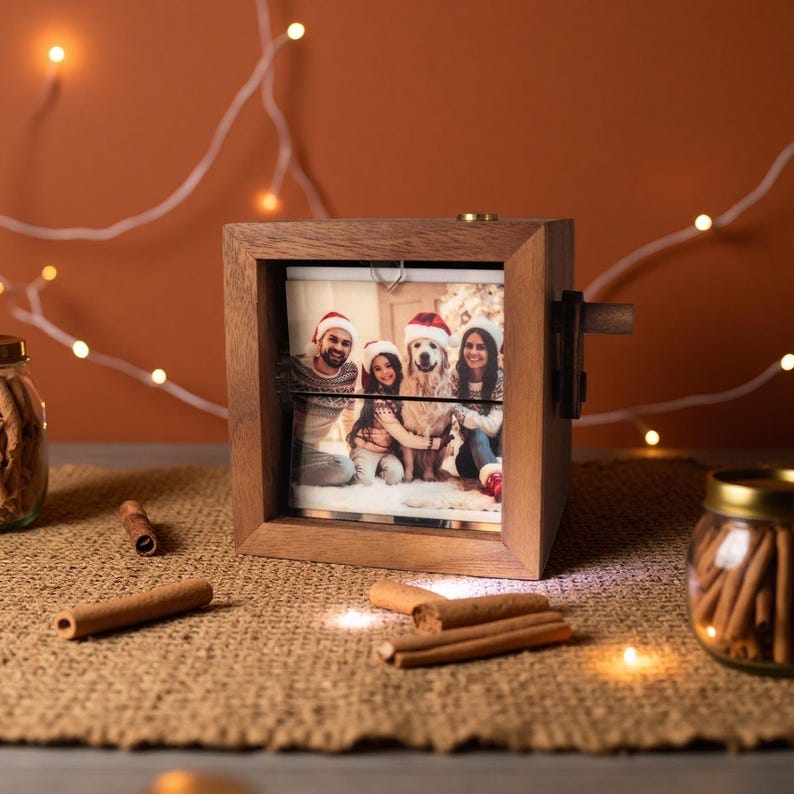 Best Friend Flip Photo Box, Personalized Wooden Gift, Custom Friendship ...