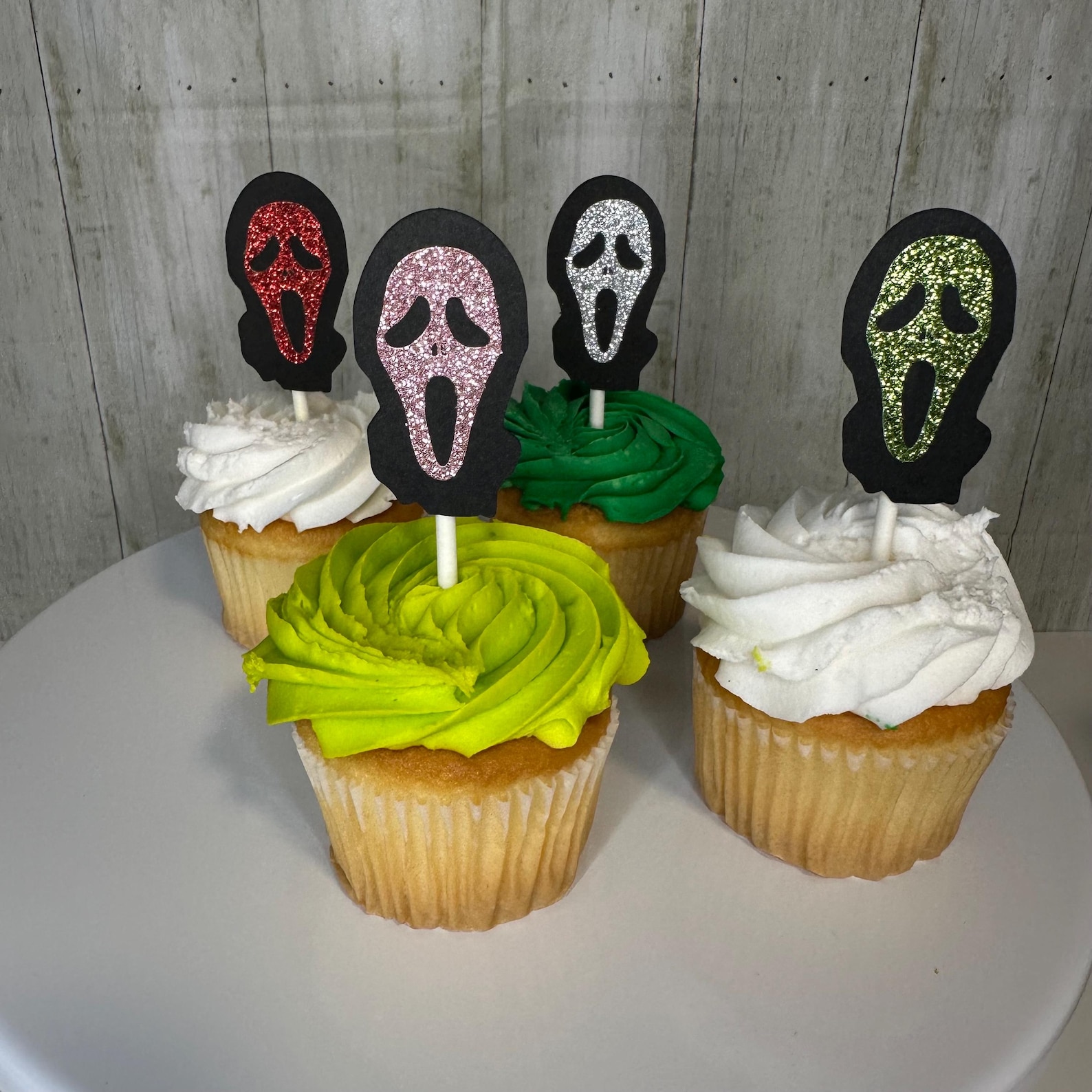 Ghost Cupcake Toppers, Glitter Halloween Party Decor (12ct) - Etsy