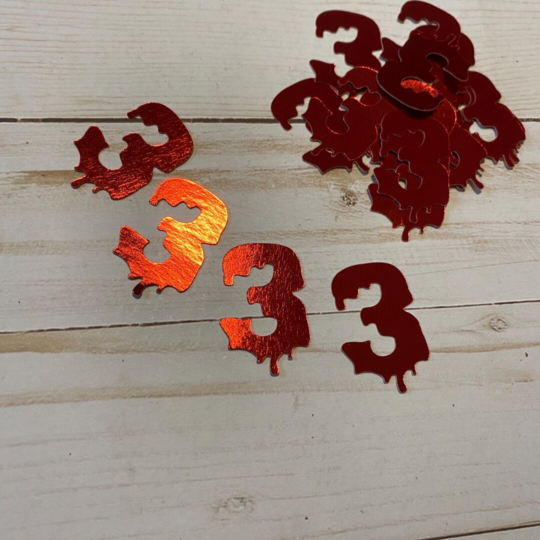 Dripping Age Number Confetti, Halloween Birthday Decor (50ct) - Etsy