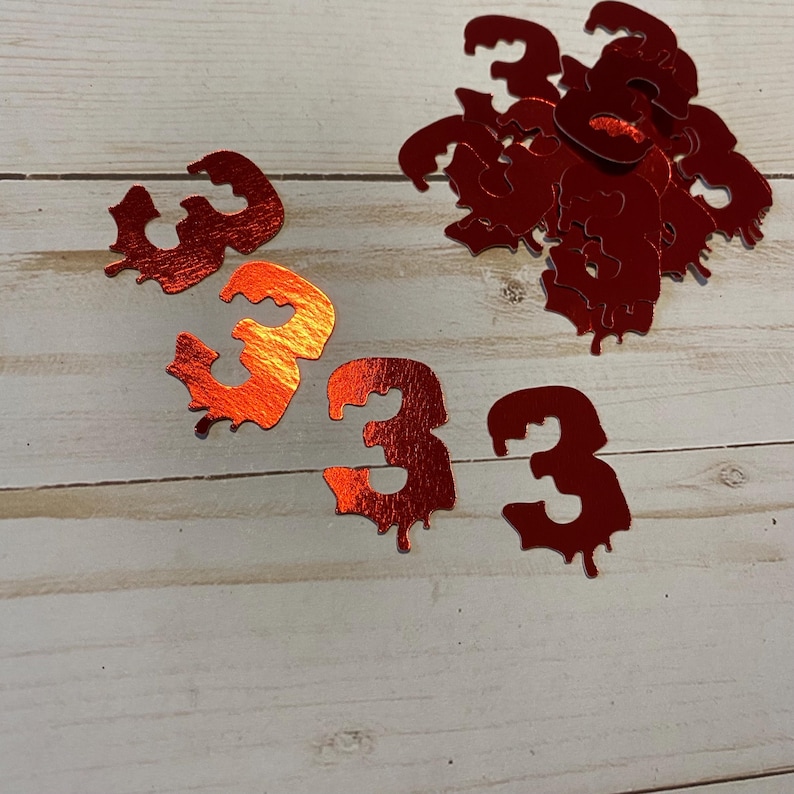 Dripping Age Number Confetti, Halloween Birthday Decor (50ct) - Etsy ...