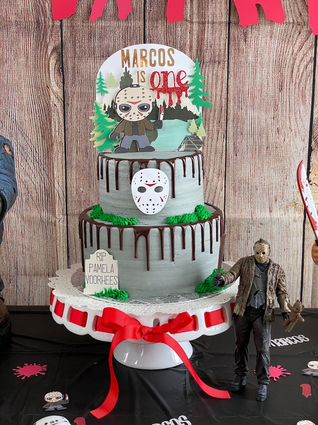 Horror Cake Topper, Halloween Birthday, Spooky Birthday, Cake Topper - Etsy