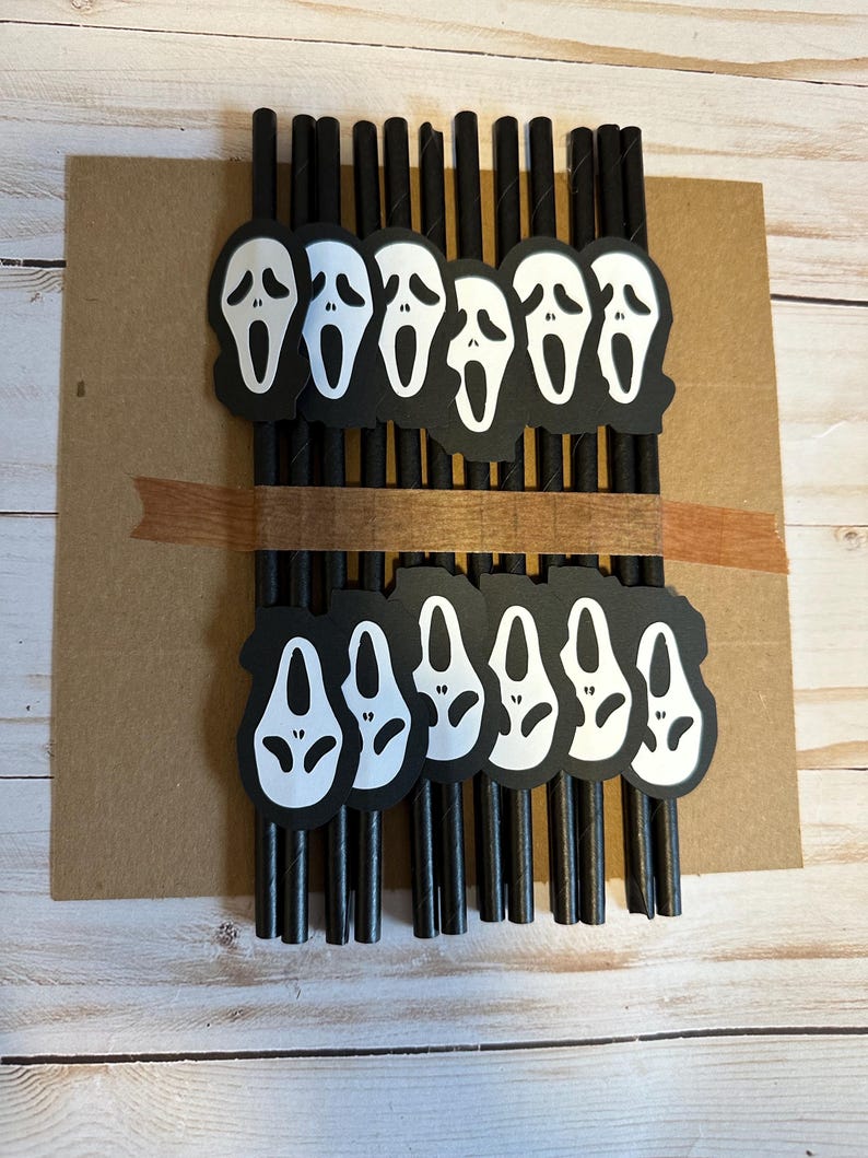 Horror Movie Character Straws, Halloween Birthday Cupcake Decor - Etsy