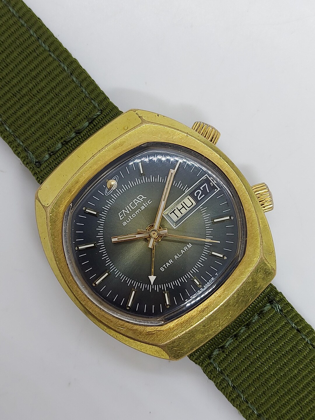 Vintage Enicar Star Alarm Automatic Men's Watch 1970 - Etsy