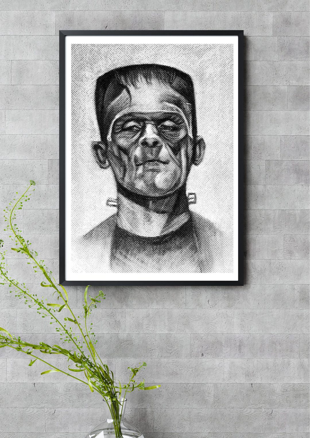 Vintage Frankenstein’s Monster Digital Download | Halloween Wall Art ...