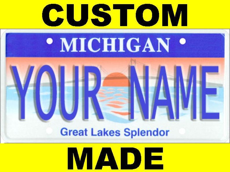 Custom Made Mini License Plate W/any Name, Any State, or Any Message - Etsy