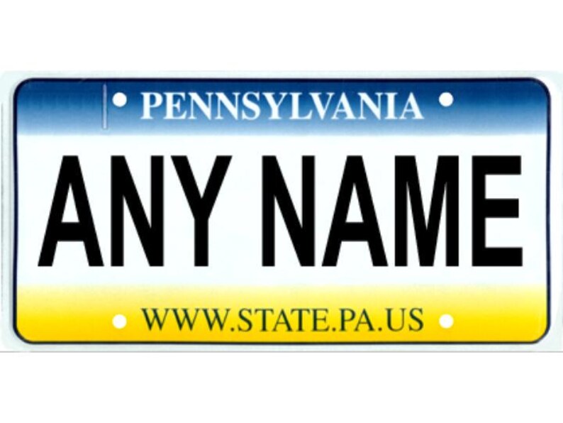 Custom Made Mini License Plate W/any Name, Any State, or Any Message - Etsy