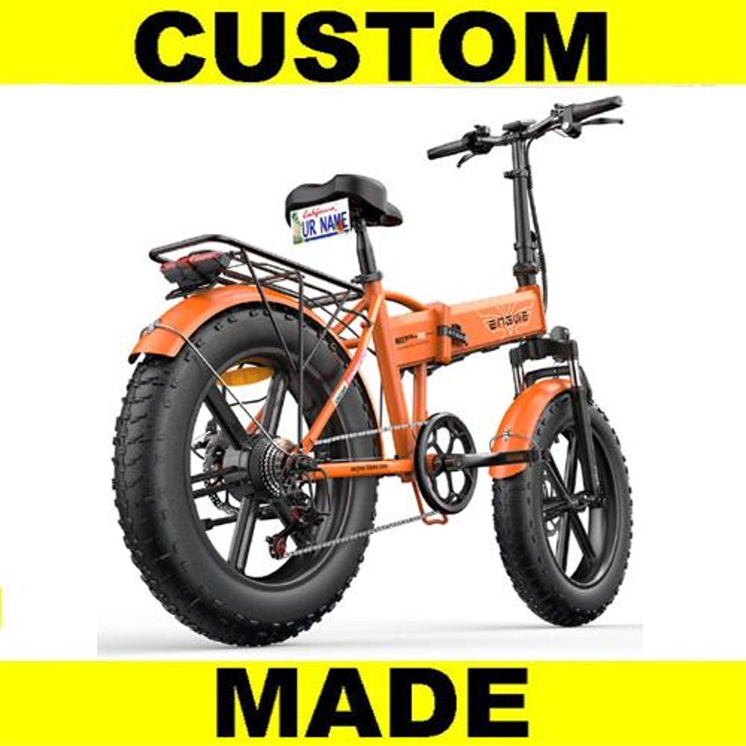 E Bike Electric Custom Made Mini License Plate W/any Name, Any State ...