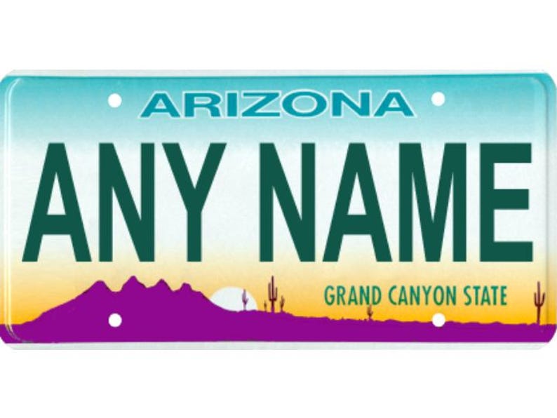 Custom Made Mini License Plate W/any Name, Any State, or Any Message - Etsy