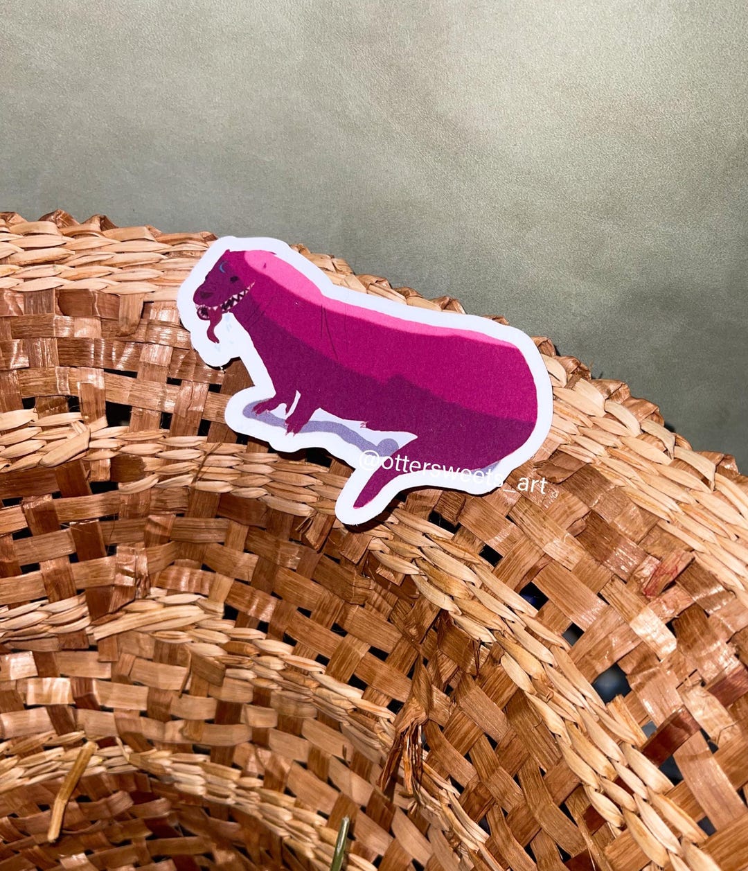 Scary Cute "demon Otter" Sticker - Etsy