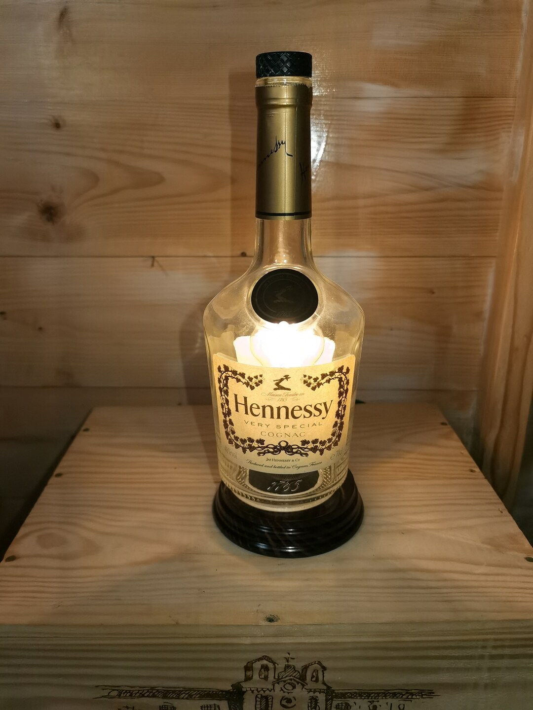 Hennessy Cognac Bottle Lamp E27 Bulb Holder - Etsy