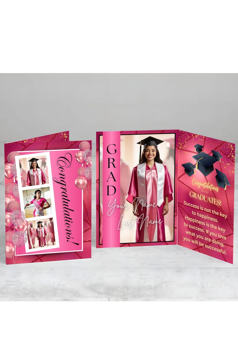 Pink Jumbo Graduation Card - Etsy