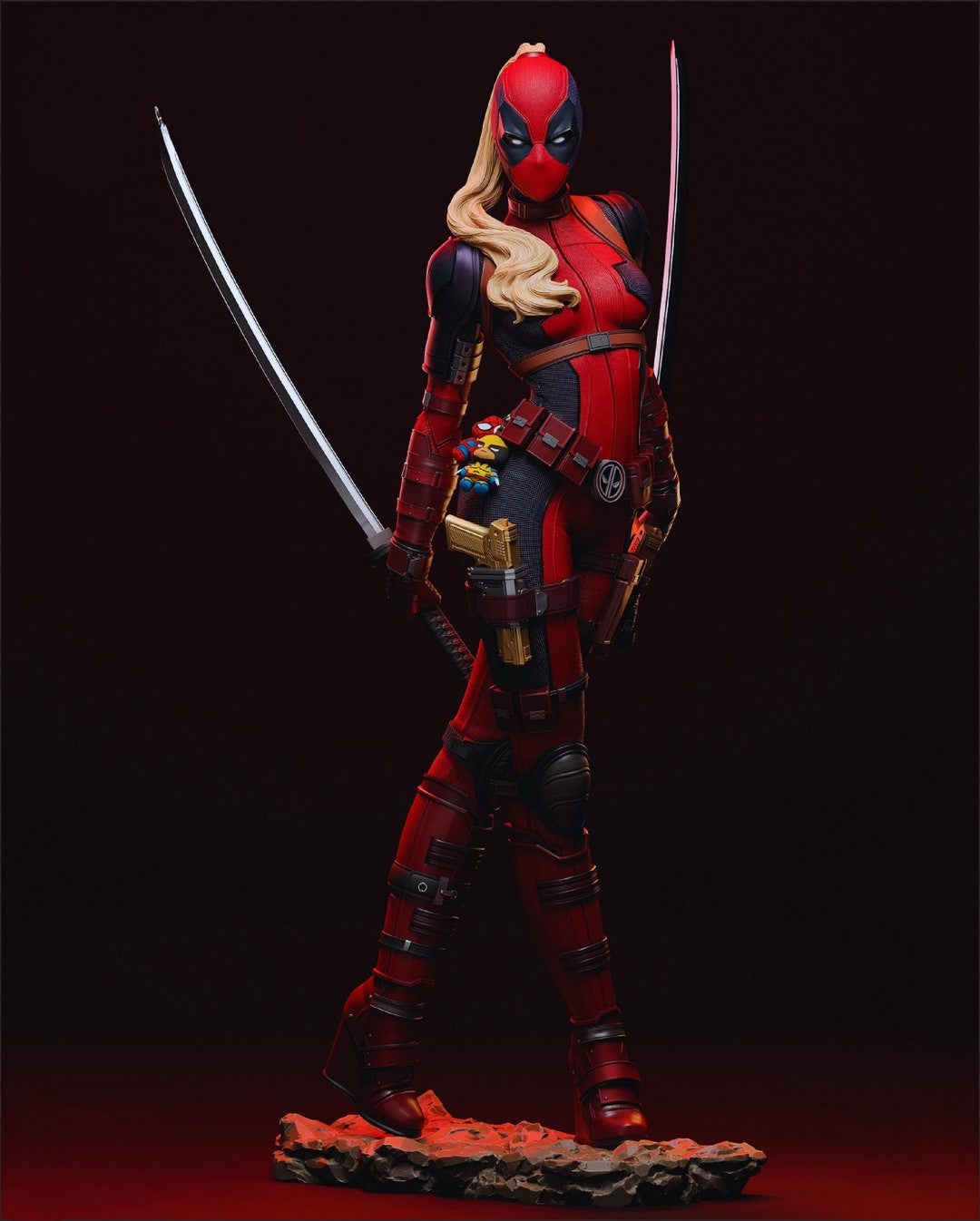 Lady Deadpool STL File for 3D Printing Instant Download - Etsy