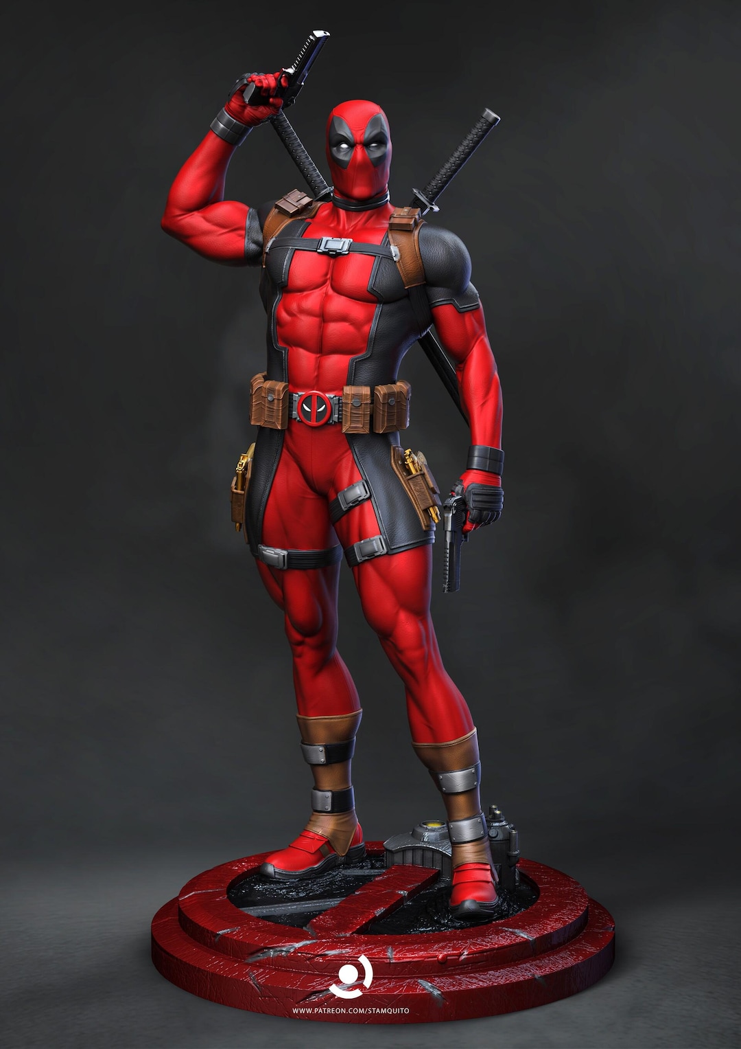 Deadpool STL File for 3D Printing Instant Download - Etsy UK