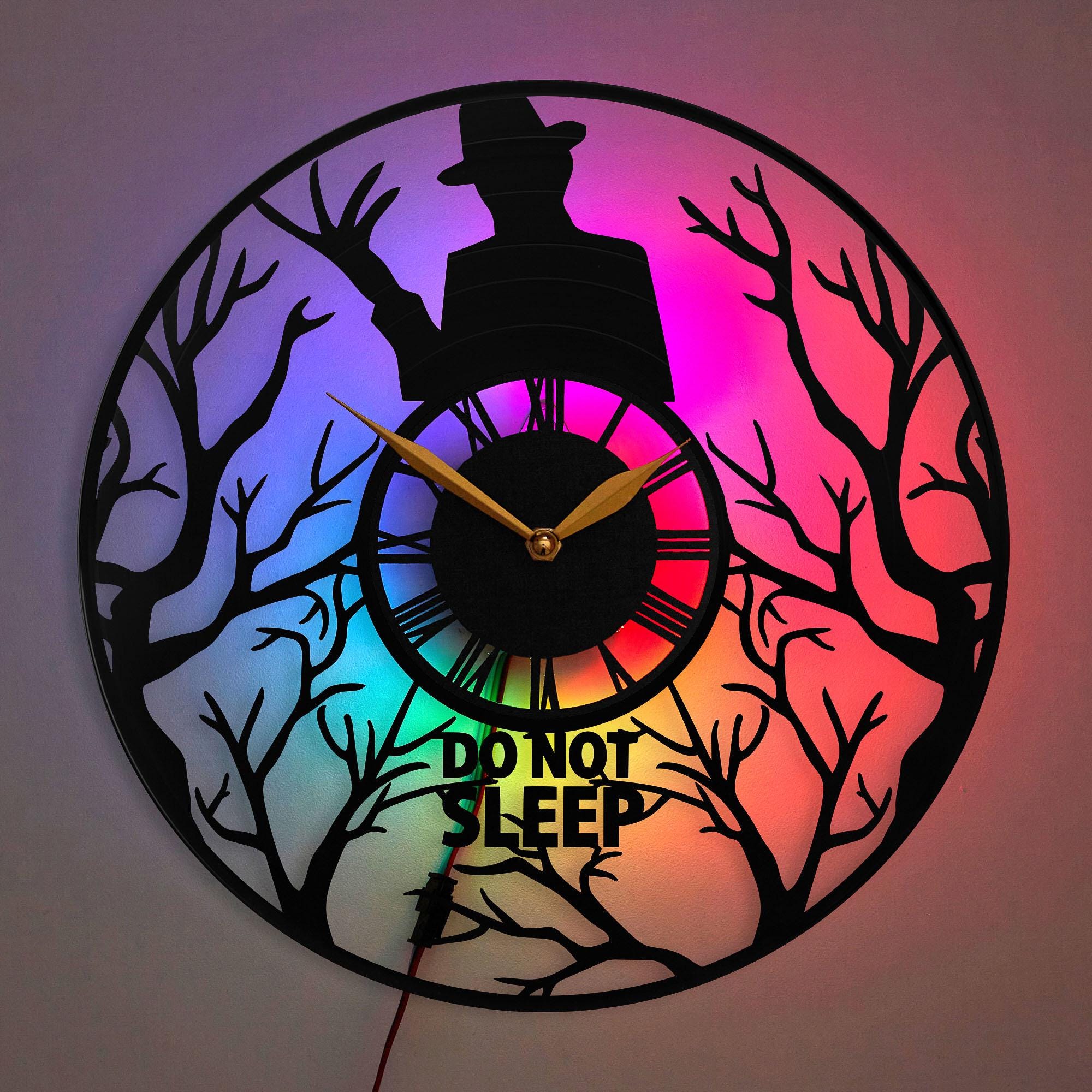 Scary Movie Wall Clock, Horror Wall Clock, Do Not Sleep Clock, Scary ...