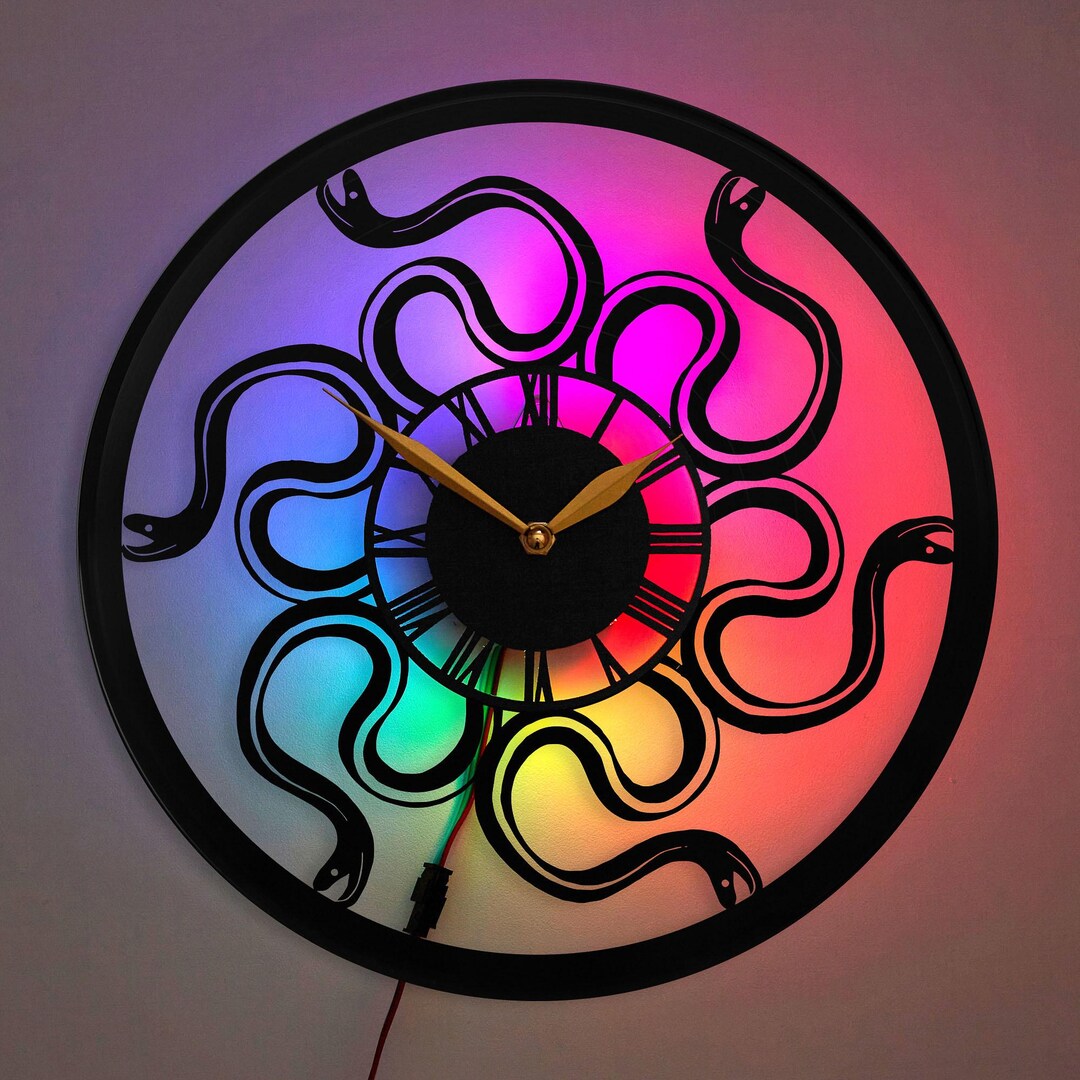 Snake Clock, Snake Art Clock, Snake Lovers Decor - Etsy