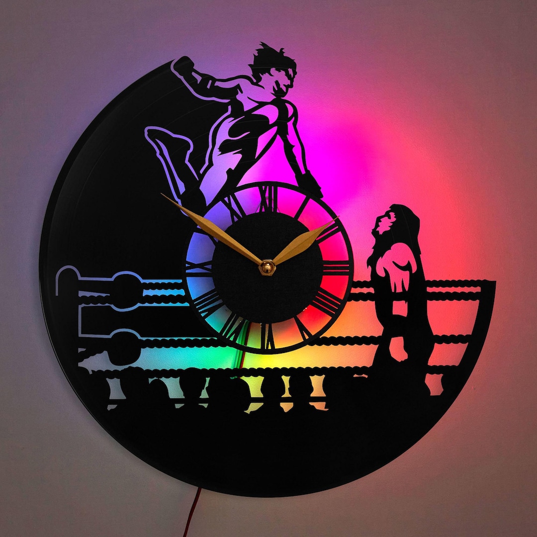 Wrestling Clock, Gift for Wrestling Fans, Wrestling Lovers Gift, Sport ...