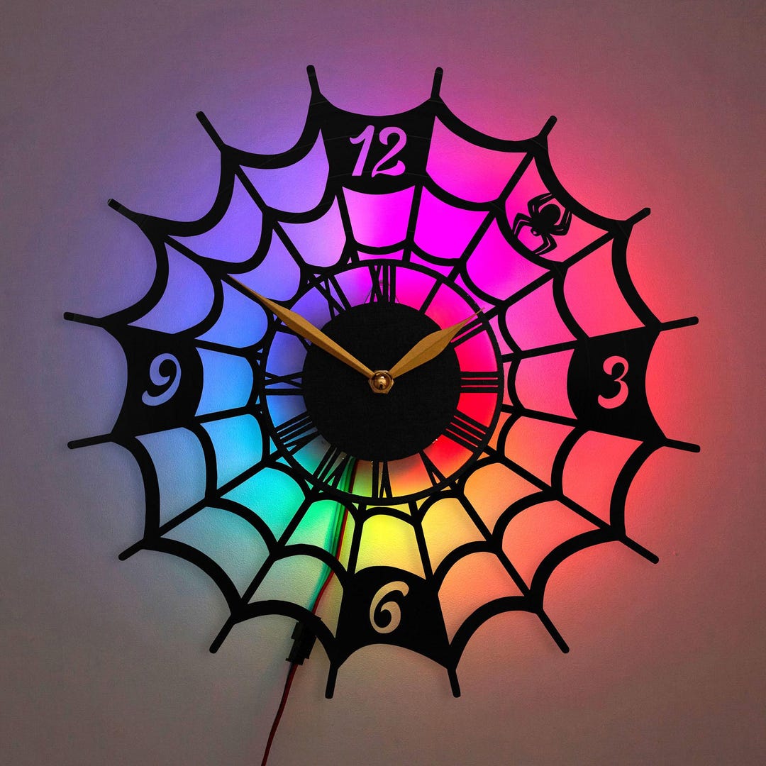 Spider Clock, Halloween Clock, Spider Decor, Halloween Decor - Etsy