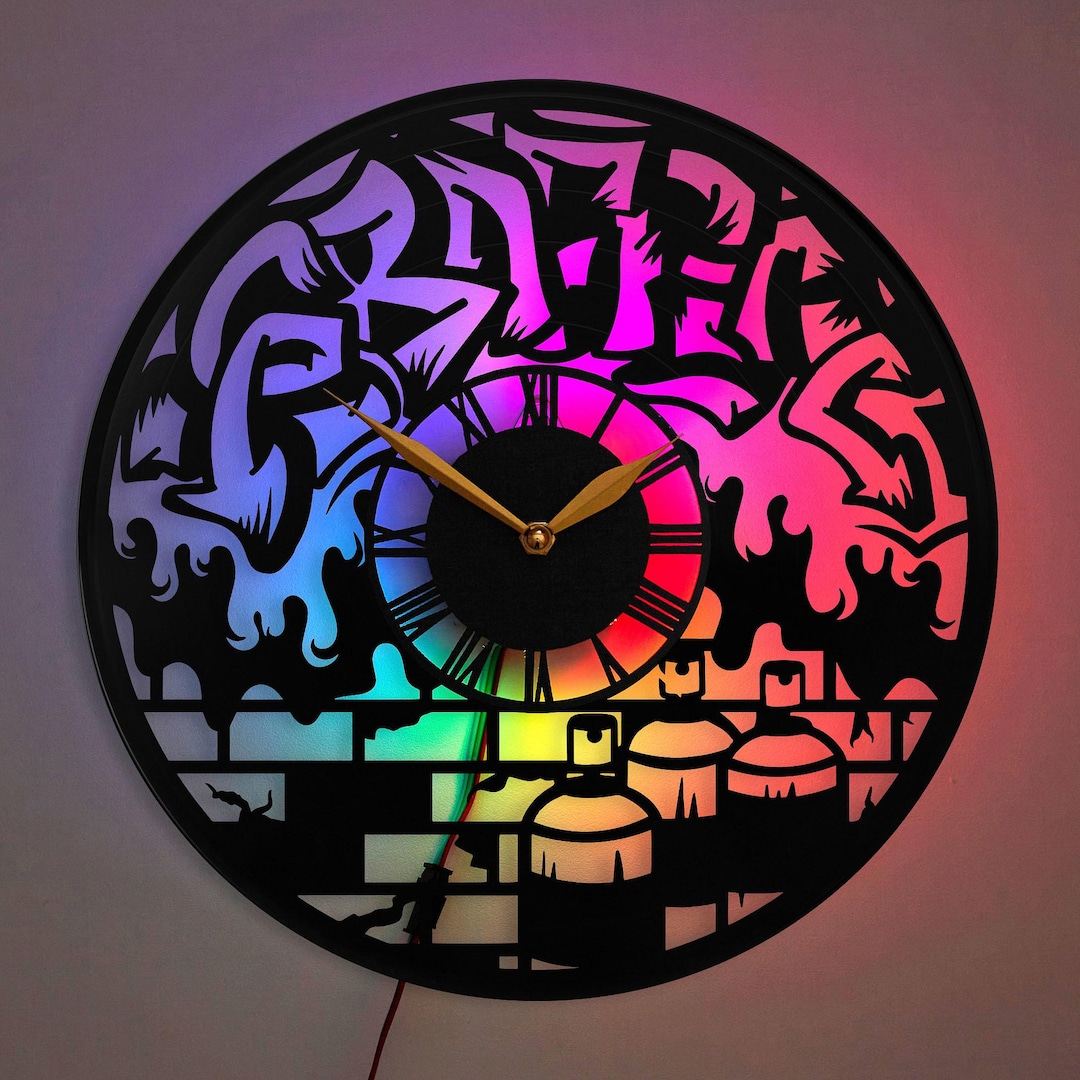 Graffiti Clock, Street Art Clock, Urban Decor - Etsy