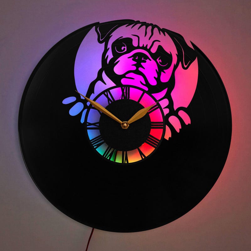 Pug Clock - Etsy