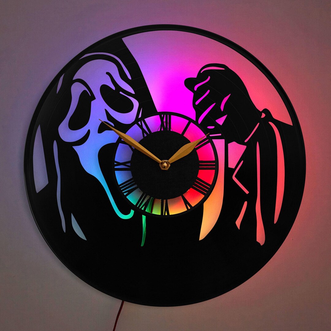 Scary Movie Clock, Ghost Face Clock, Scary Movie Decor, Halloween Clock ...
