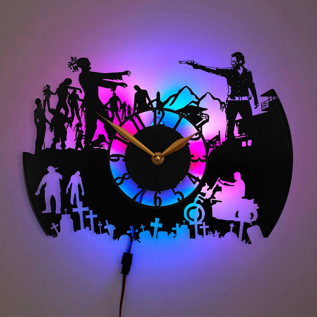 Walking Dead Clock, Walking Dead Gift, Walking Dead Decor - Etsy