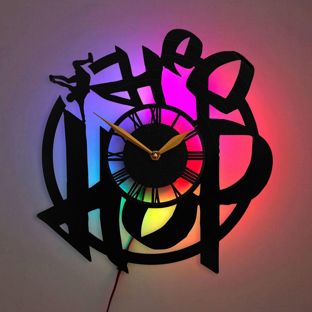 Hip Hop Clock, Street Art Clock, Dancer Clock, Urban Decor, Graffiti ...