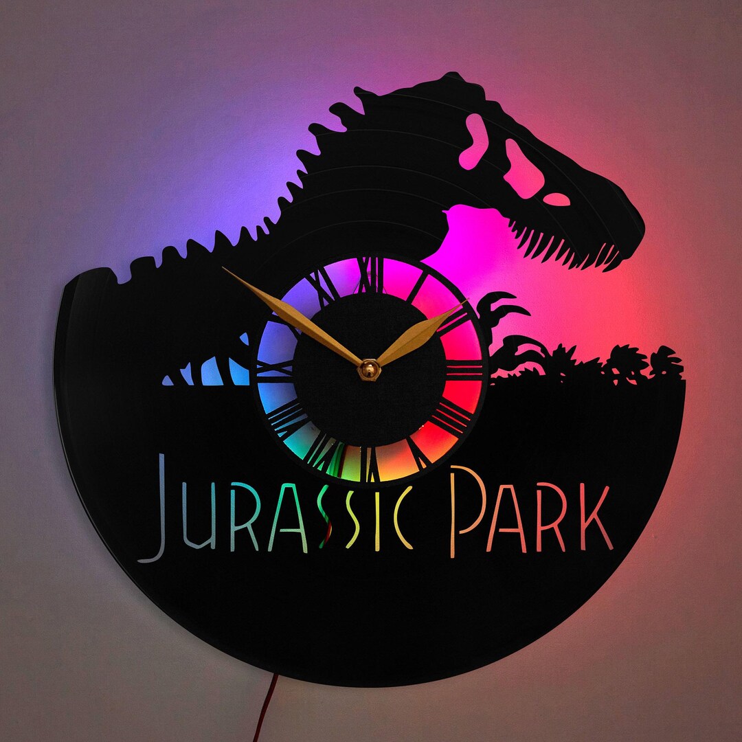 Dinosaur Clock, T-rex Clock, Jurassic Clock, Jurassic Park Clock - Etsy