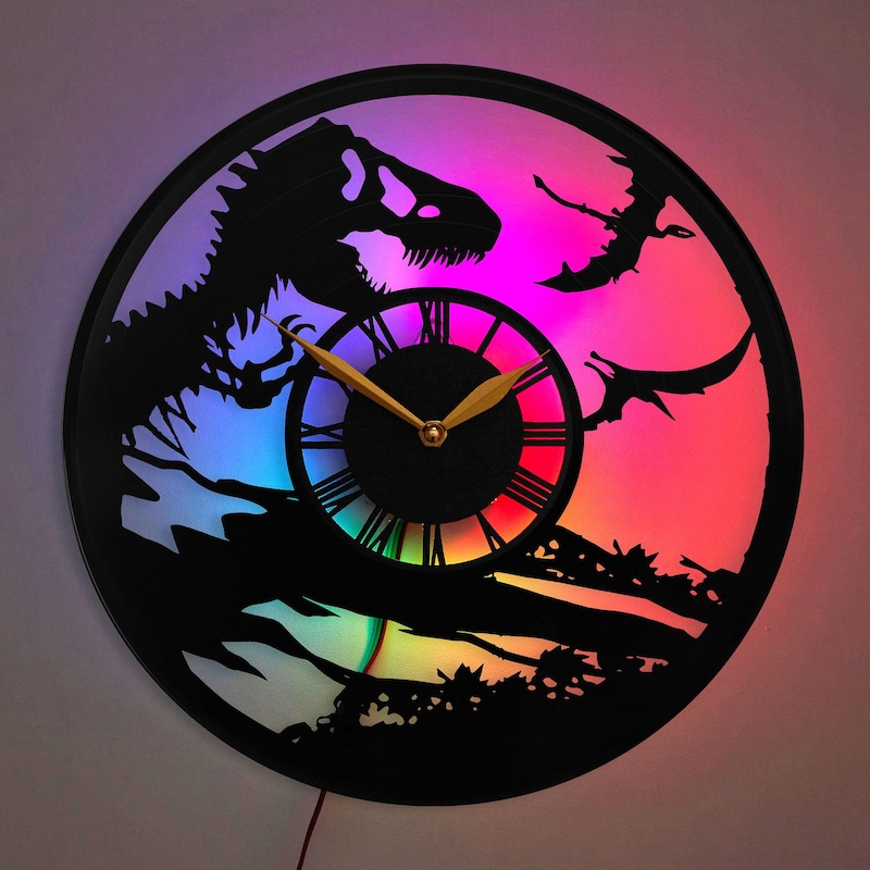 Dinosaur Wall Clock - Etsy