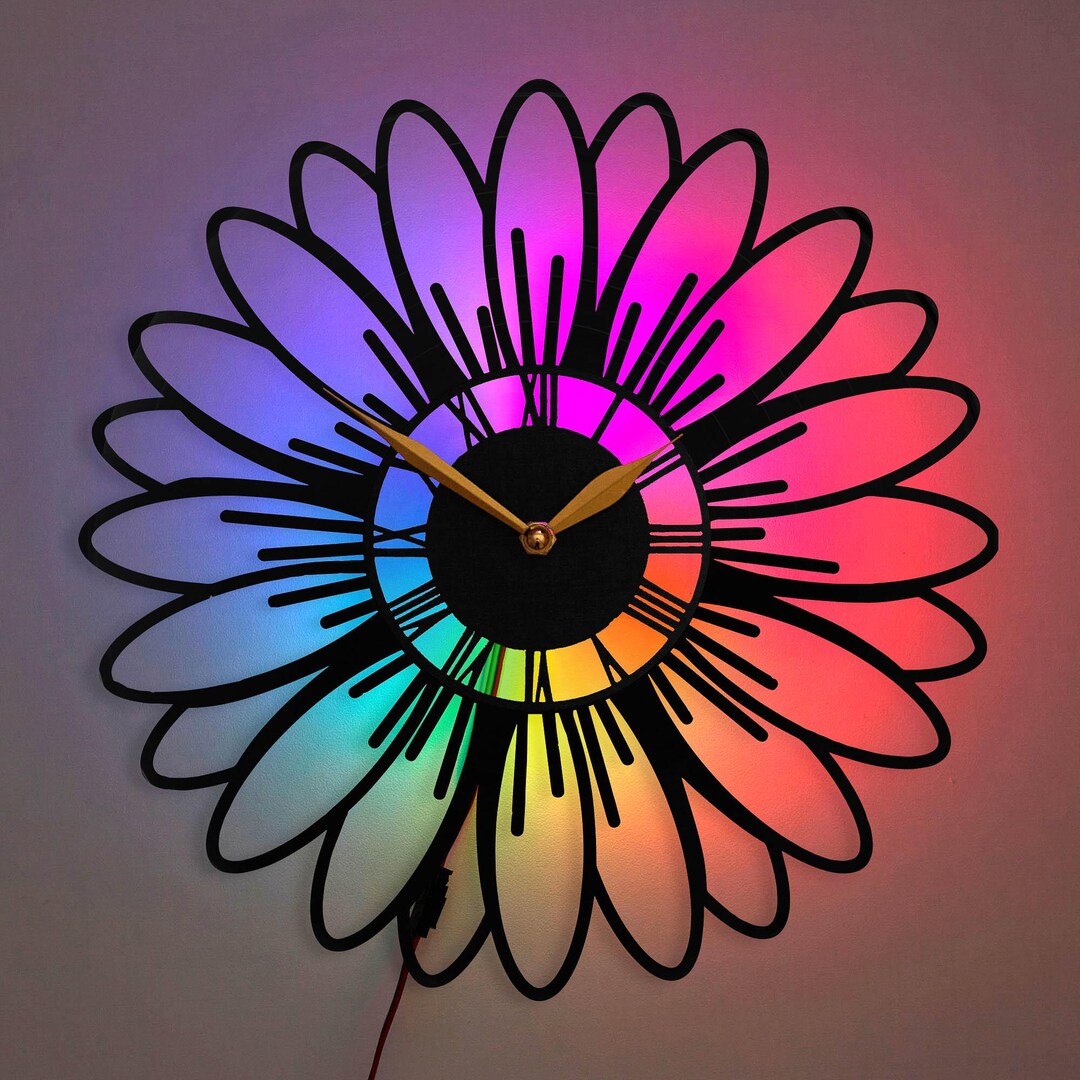 Daisy Clock, Flower Wall Clock, Nature Inspired Clock, Flower Lover ...