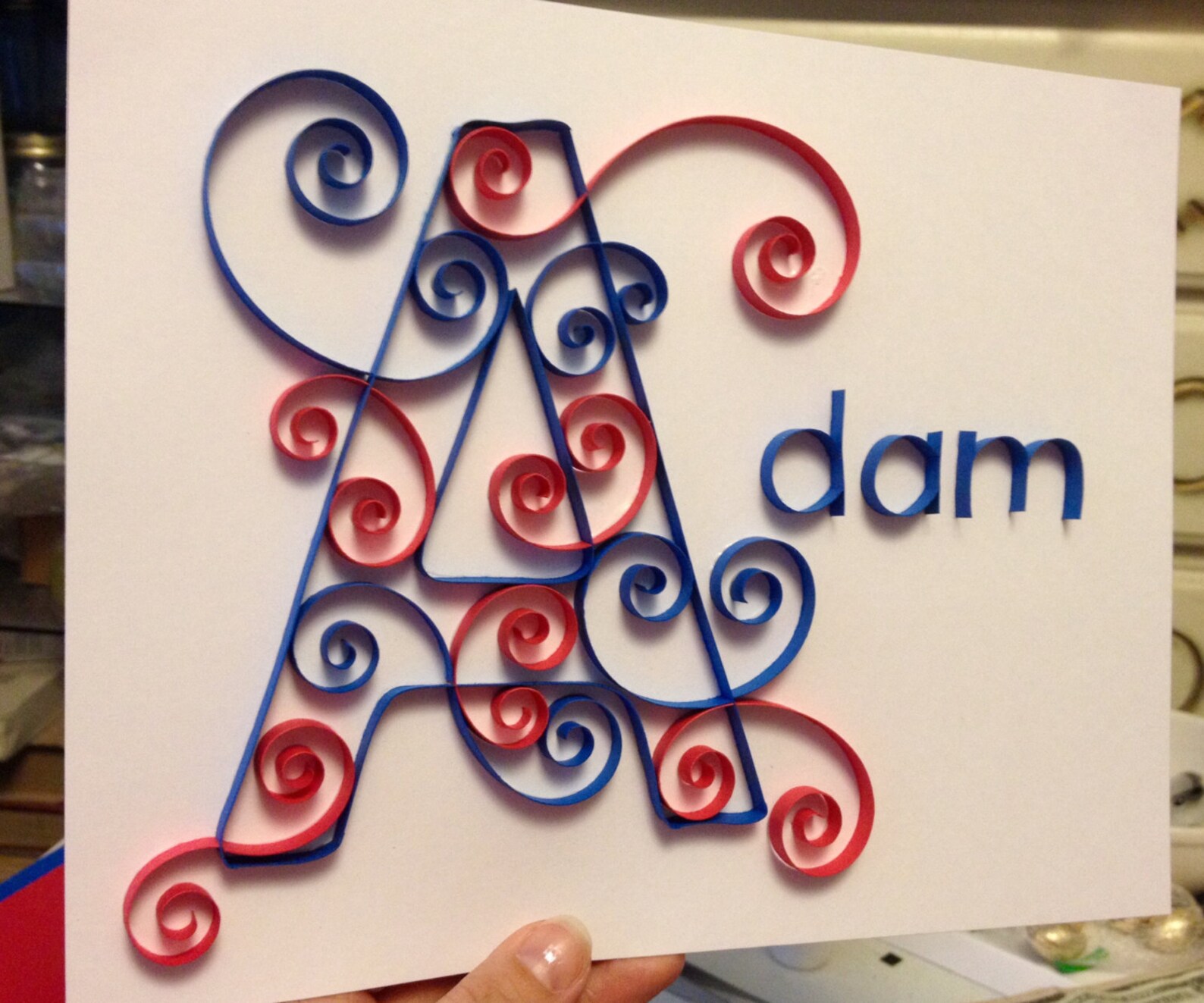 Paper Quilling Art, 8x10 Picture, Paper Quilled Name, Paper Artwork ...