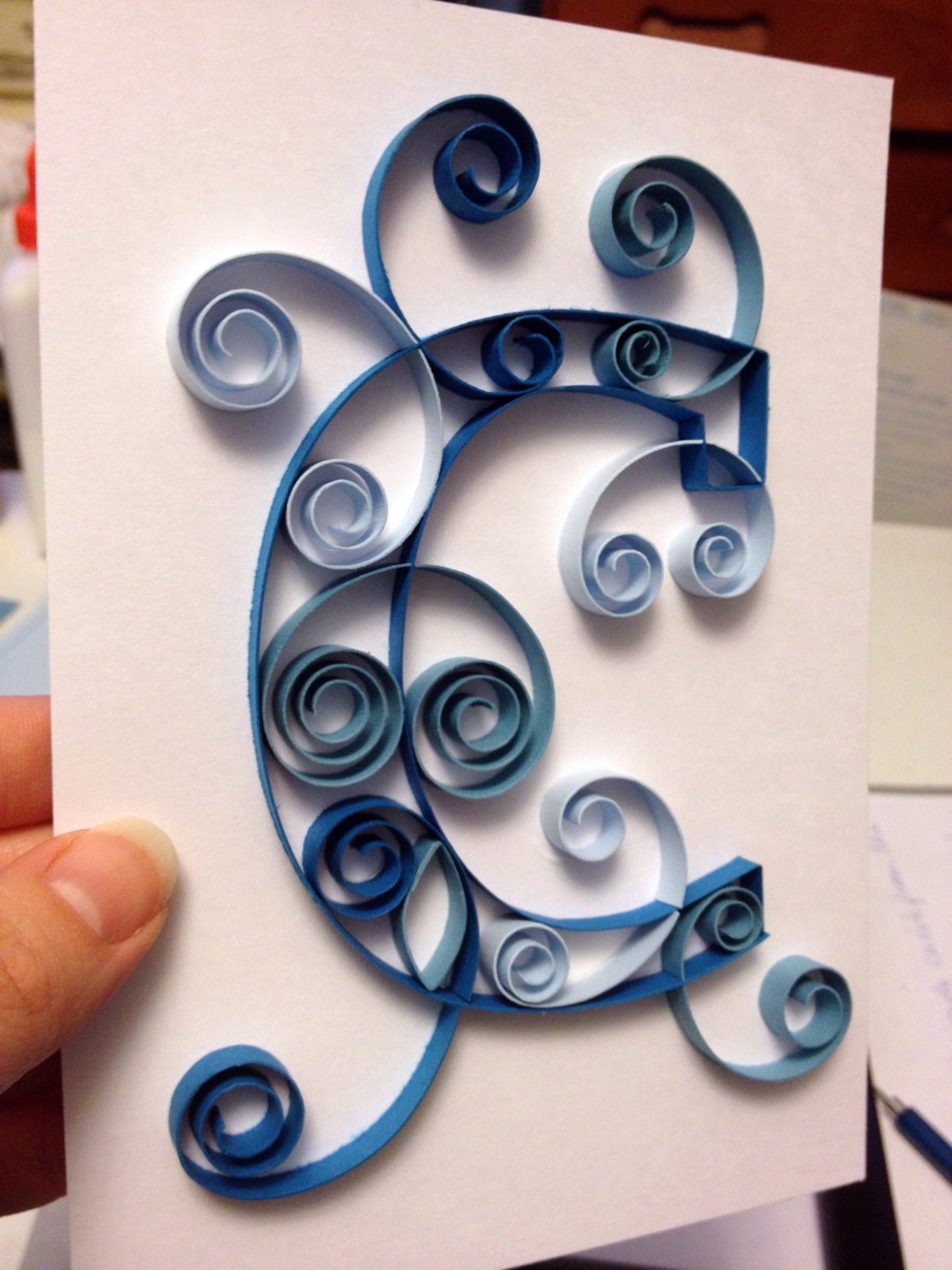 Paper Quilling Art, 5x7 Picture, Paper Quilled Letter, Paper Quilled ...