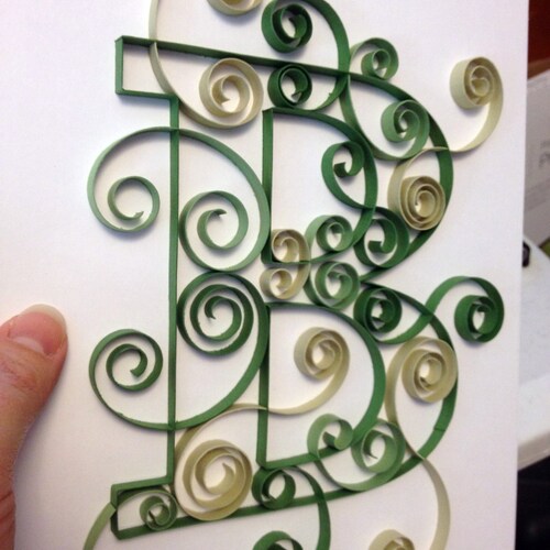 Paper Quilling Art Letter B - Etsy