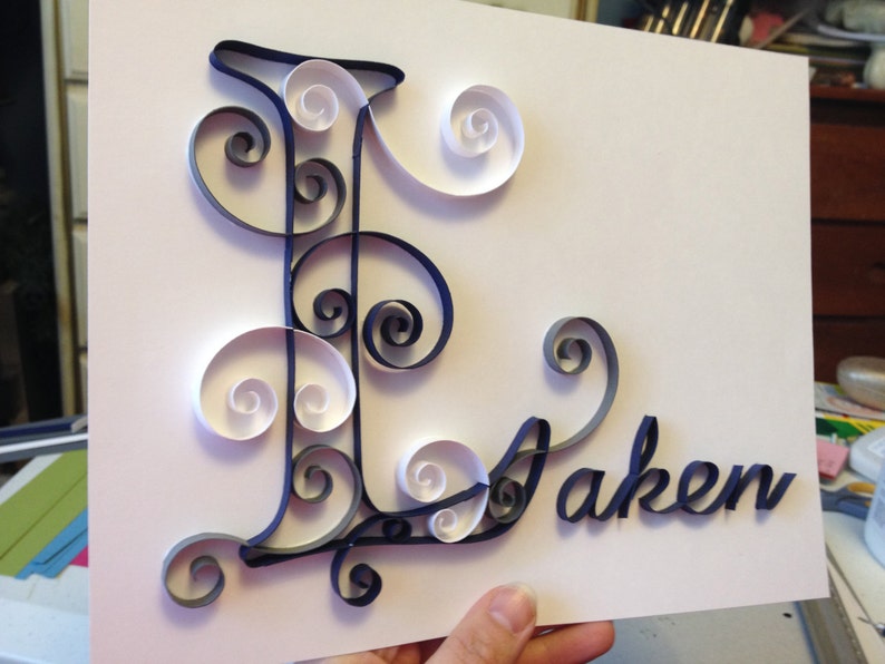 Paper Quilling Art, 8x10 Picture, Paper Quilled Name, Paper Artwork ...