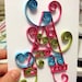 Paper Quilling Art, 5x7 Picture, Paper Quilled Letter, Paper Quilled ...