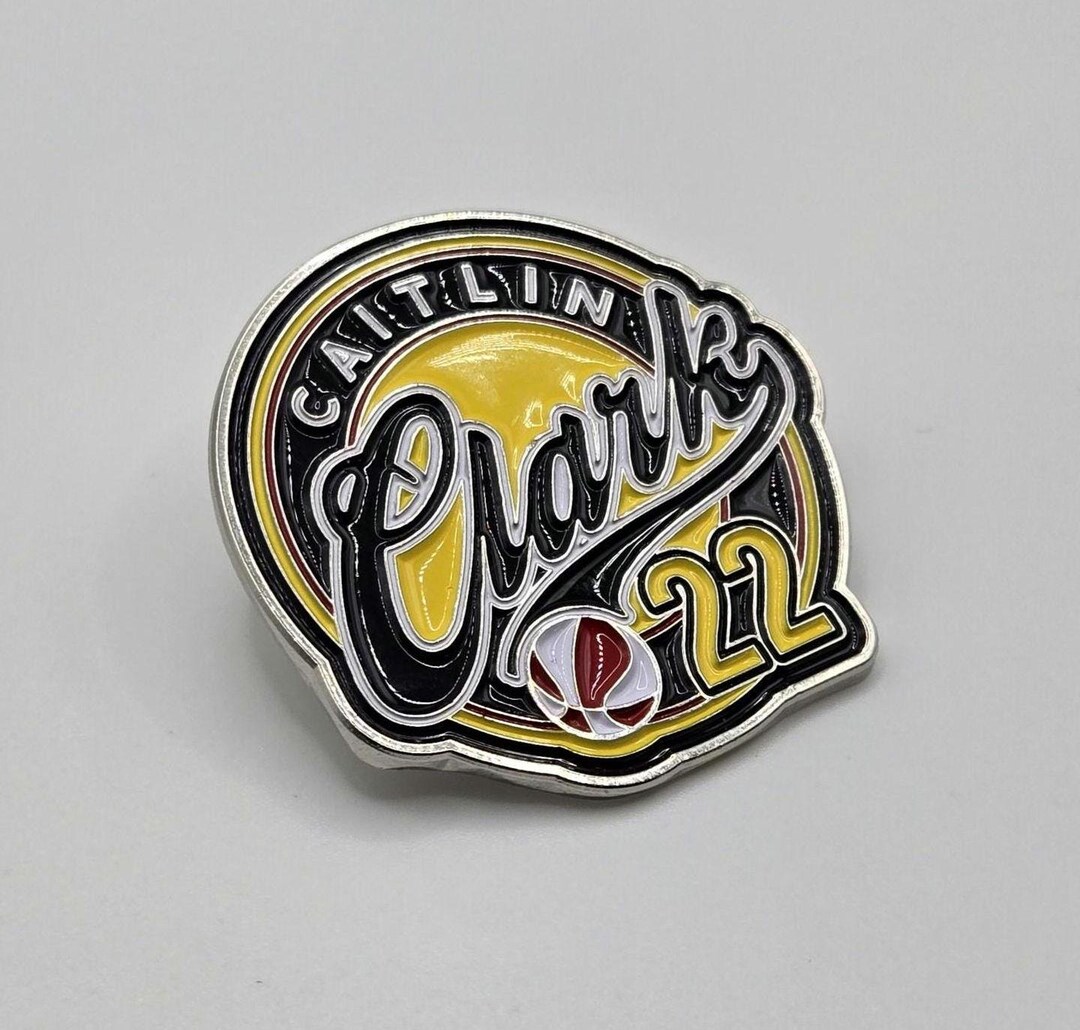 Caitlin Clark Pin Yellow Black Color Pin Indiana Fever Pin for Tshirt ...
