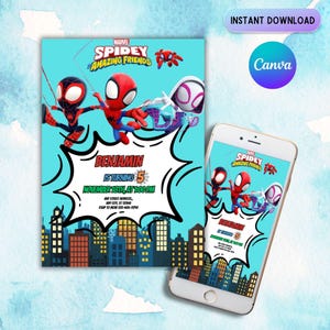 Spiderman Birthday Invitation Template Instant Download - Printable ...