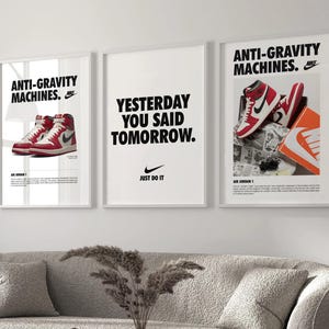 Jordan 1 Retro High Chicago Poster, Vintage Sneaker Poster, Wall Art ...