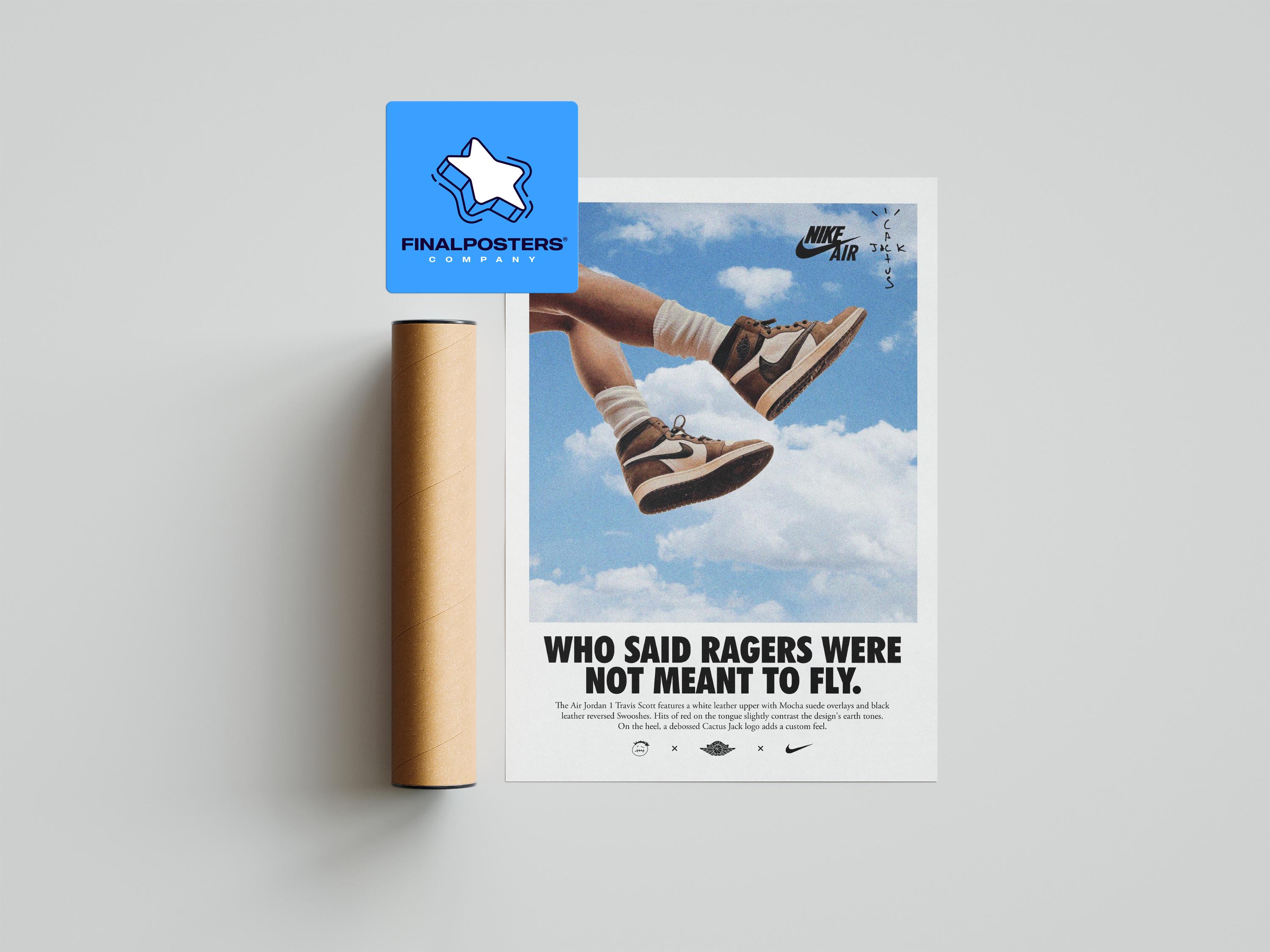 Air Jordan 1 Travis Scott Retro Poster, Vintage Sneaker Poster, Wall ...