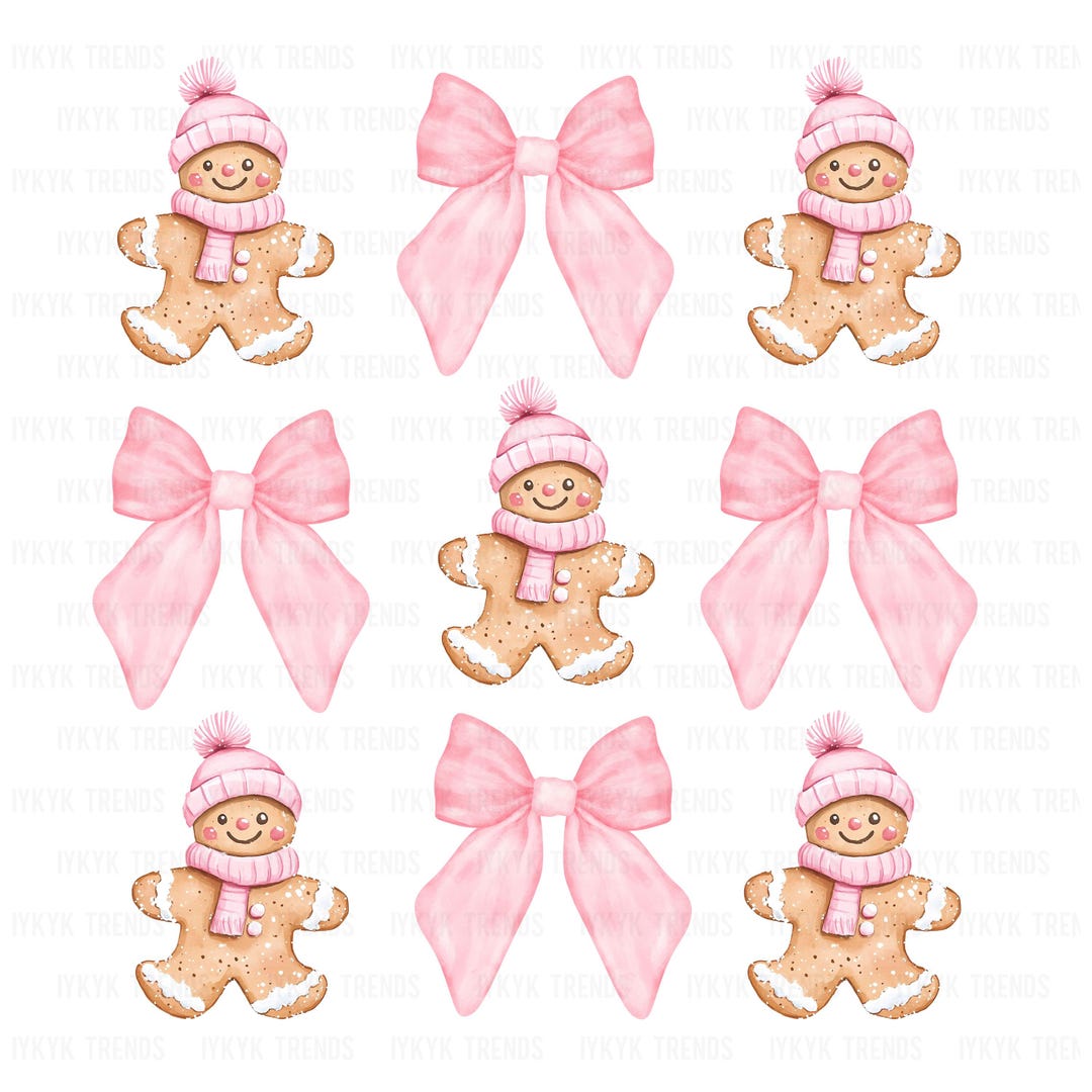 Gingerbread Coquette Png, Gingerbread Bow Png, Merry Christmas Png ...