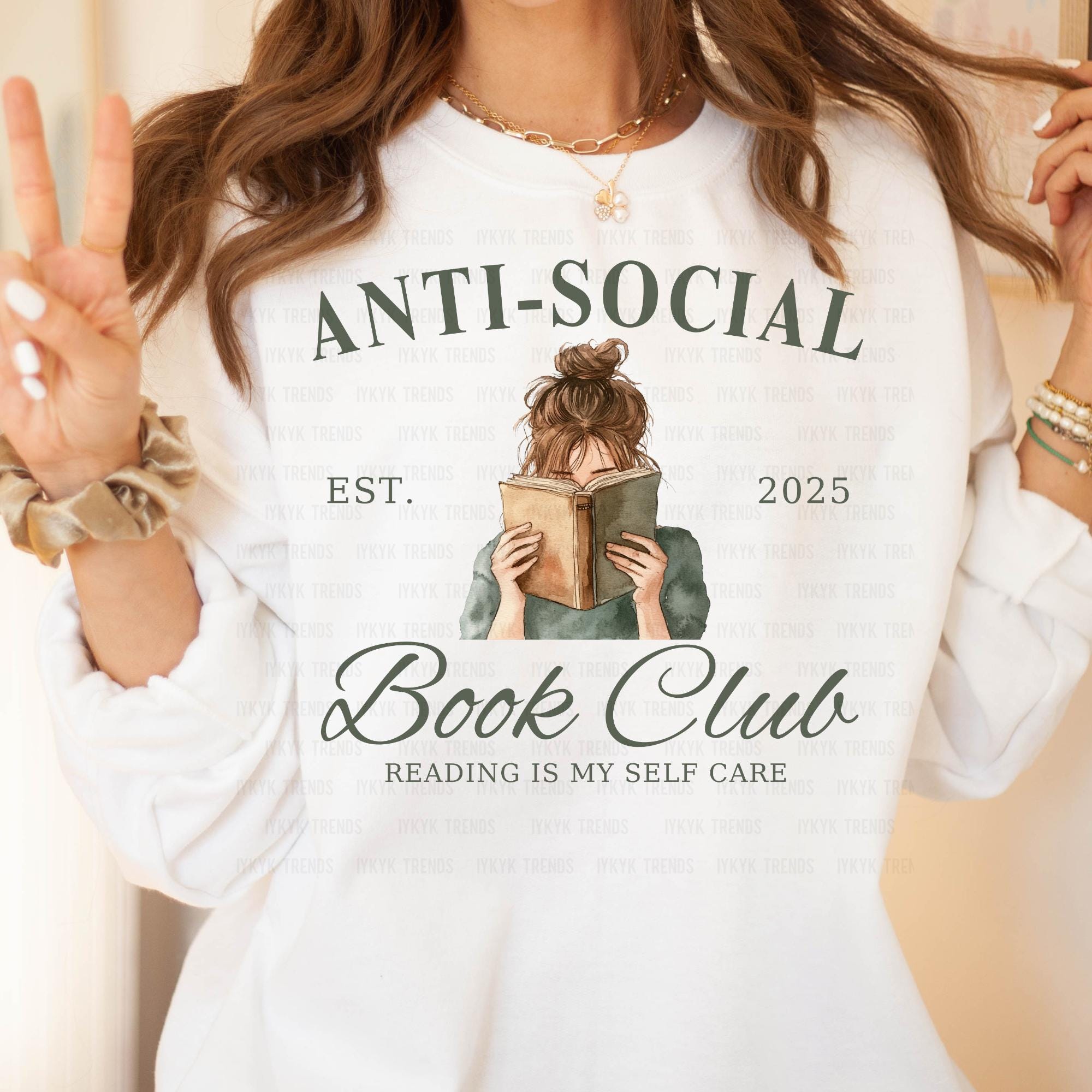 Antisocial Book Club Png | Introverted Reader Sublimation | Bookish ...