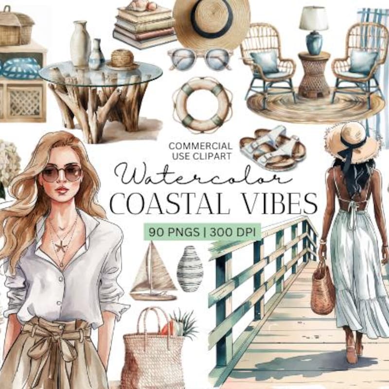 Beach Girls Clipart - Etsy