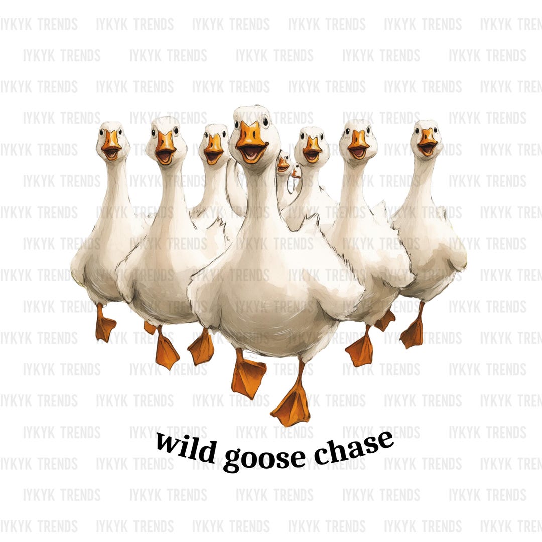 Wild Goose Chase PNG | Trendy Goose Png | Silly Goose Png | Quirky Png ...