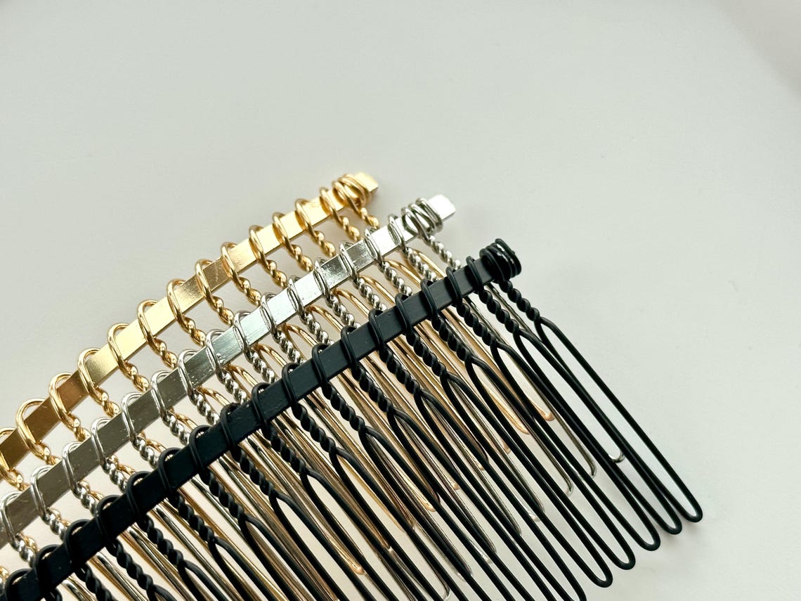 Gold Metal Comb,1 Pcs Comb,hair Comb Supplies,headpiece Diy,hair Comb ...