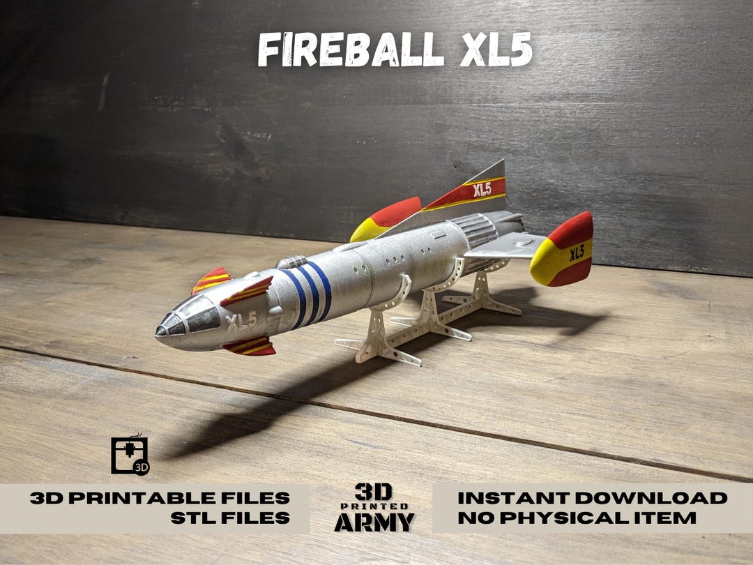 Fireball XL-5 Starship - STL Files for 3D Printing -no Physical Item ...