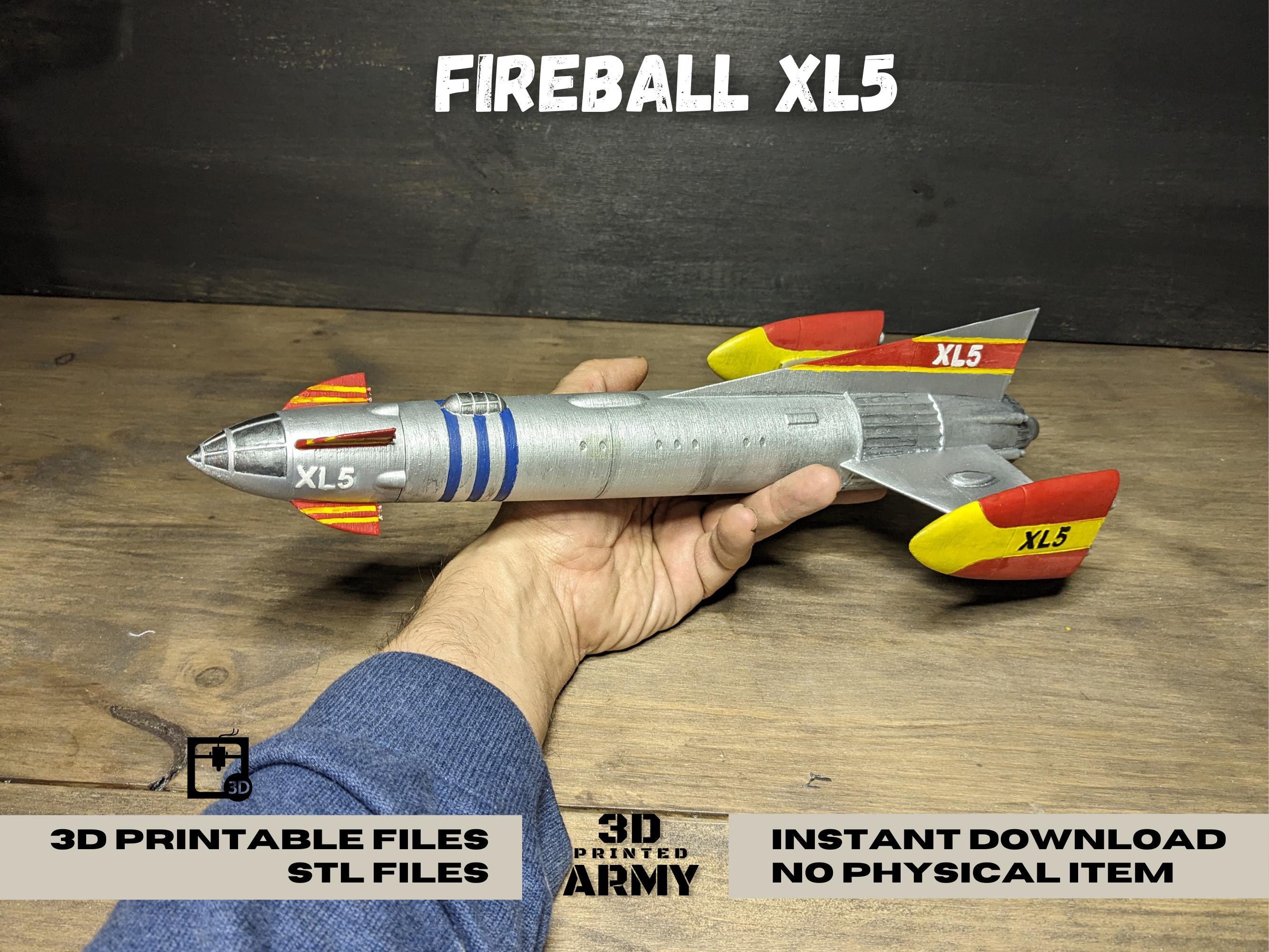 Fireball XL-5 Starship - STL Files for 3D Printing -no Physical Item ...